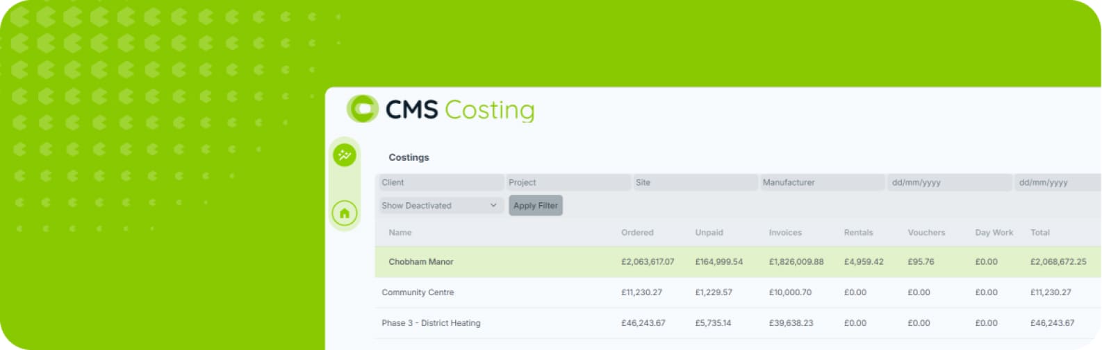 Costing - CMS Desk