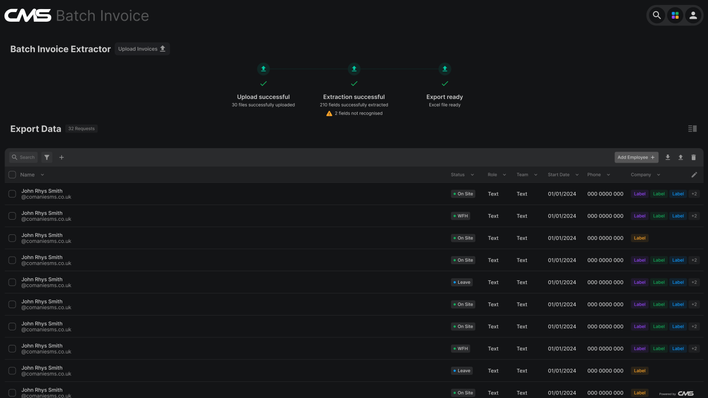 Efficient Invoice Management System | CMS Desk Batch Invoice